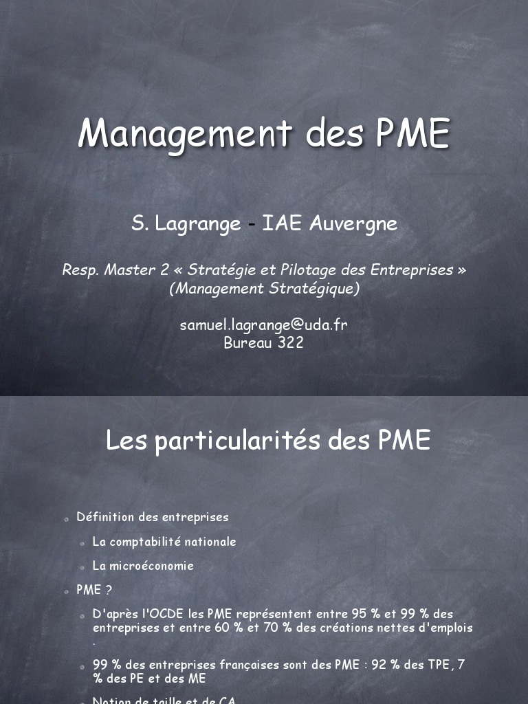 Management Des PME | PDF | Négociation | Petite ou moyenne entreprise