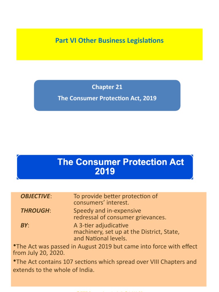 Consumer Protection Act, 2019 | PDF | Consumer Protection | Alternative ...