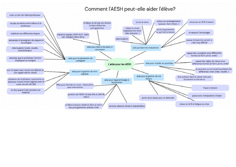 Carte Mentale Aide AESH | PDF