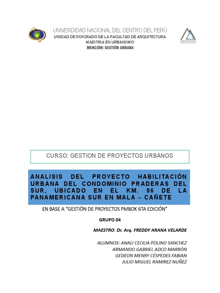 Analisis de Hhuu Praderas Del Sur | PDF | Presupuesto | Business