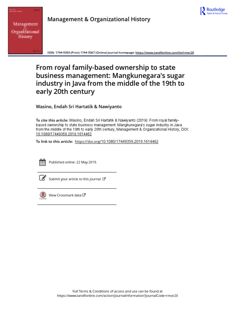 From Royal Family Based Ownership To State Business Management ...