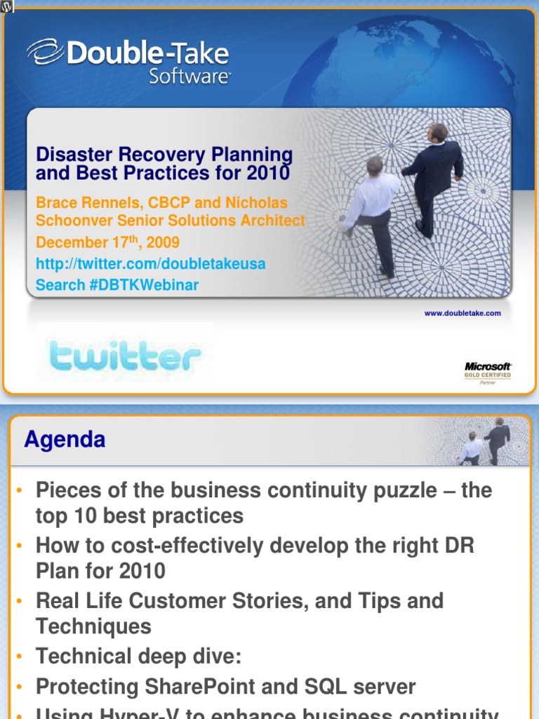 DR Planning and Best Practices For 2010 | PDF | Replication (Computing) | Computer Cluster