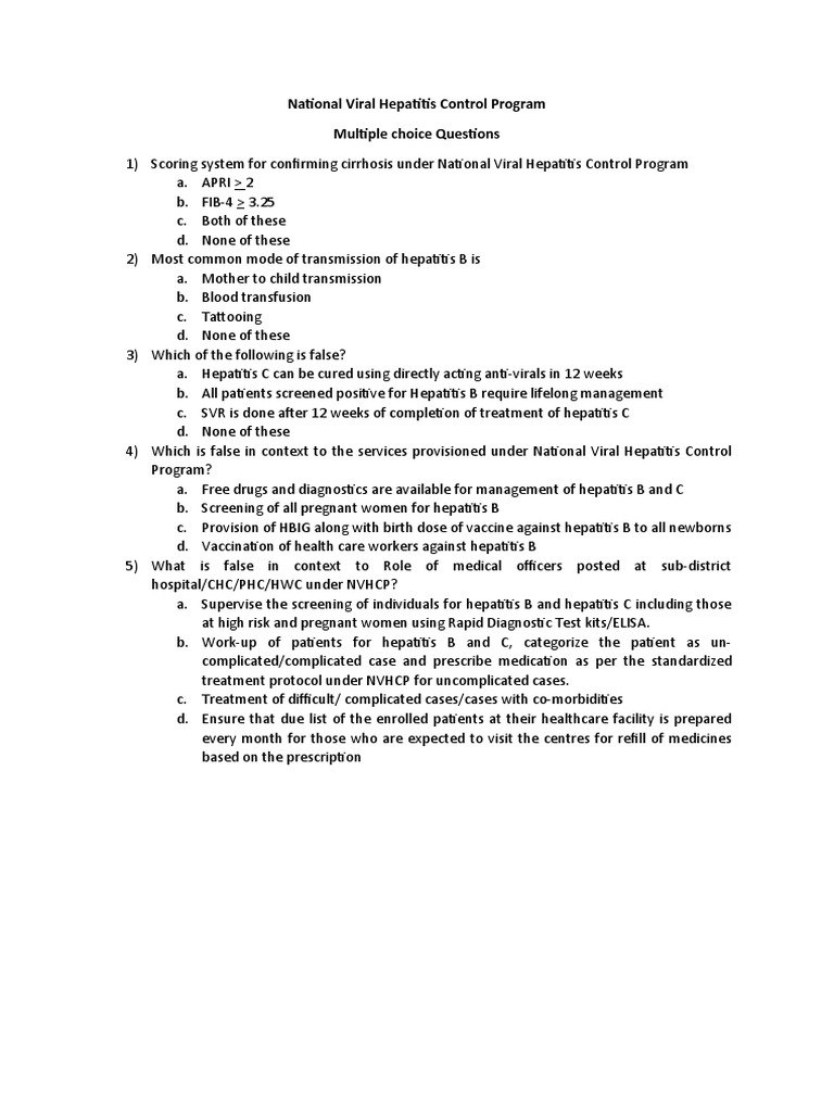 Multiple Choice Questions | PDF