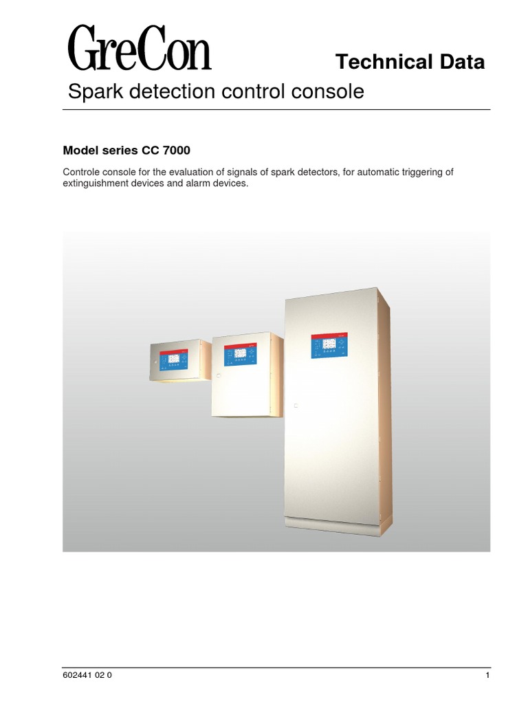 Spark Detection Control Console Specs | PDF | Power Supply | Equipment