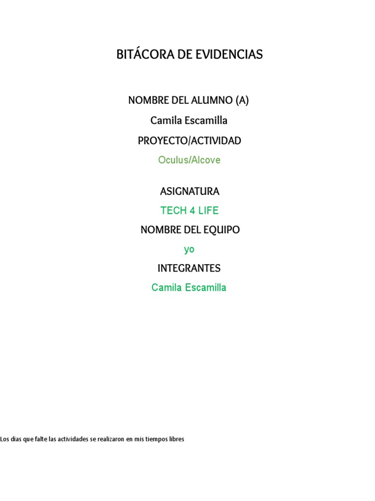 Registro de actividades de realidad virtual con Oculus en el proyecto ...