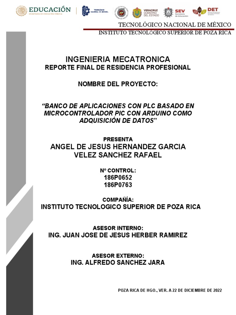 Proyecto Residencia V3 | PDF | Controlador lógico programable | Programación