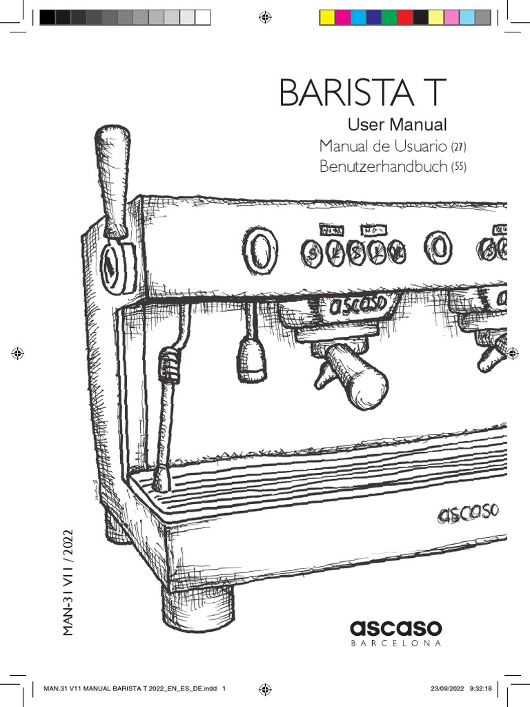 User Manual for the Ascaso Barista T Coffee Machine: Instructions for ...