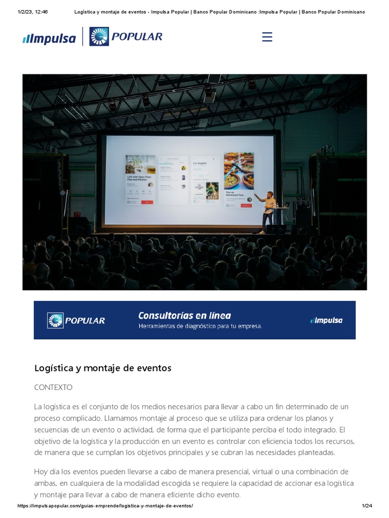 Logística y Montaje de Eventos Eficiente | PDF | Marketing | Presupuesto