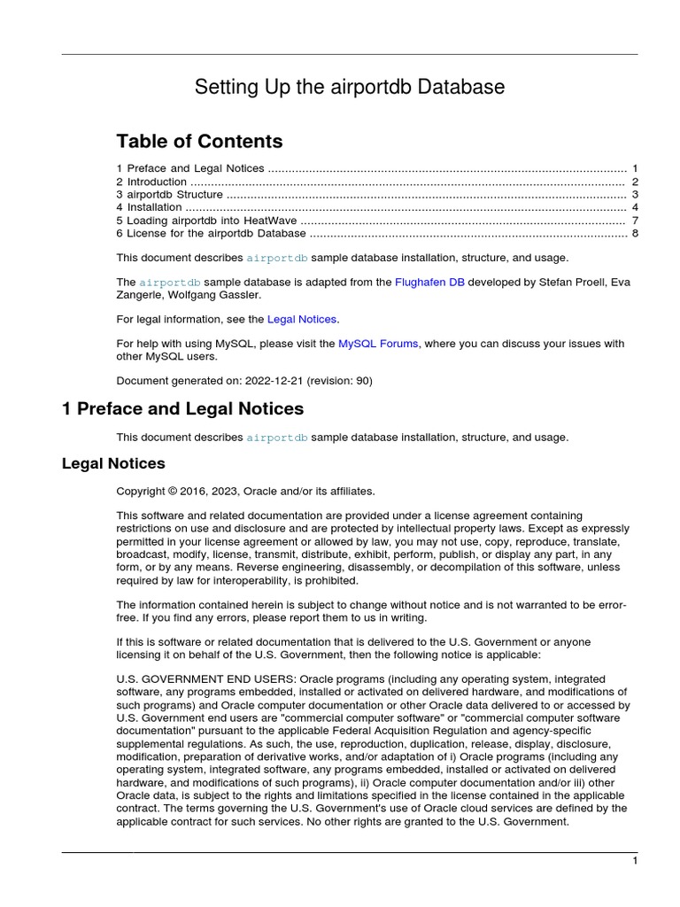 Airportdb En.a4 | PDF | My Sql | Databases