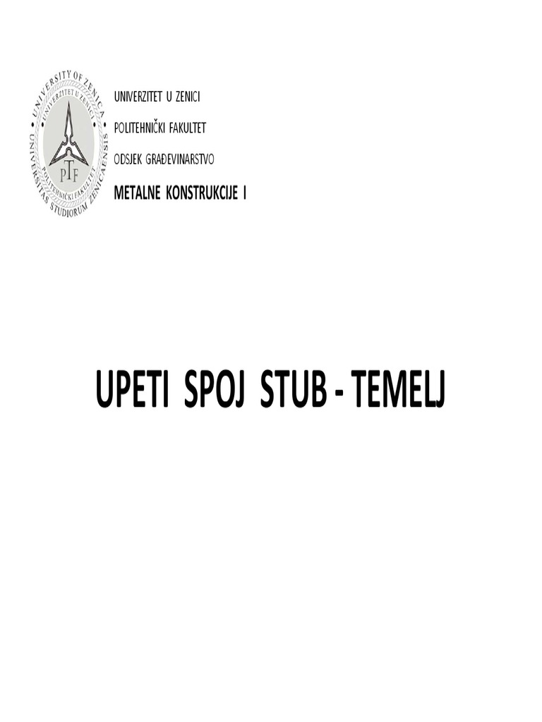 Mki-12-Spoj Stub-Temelj | PDF