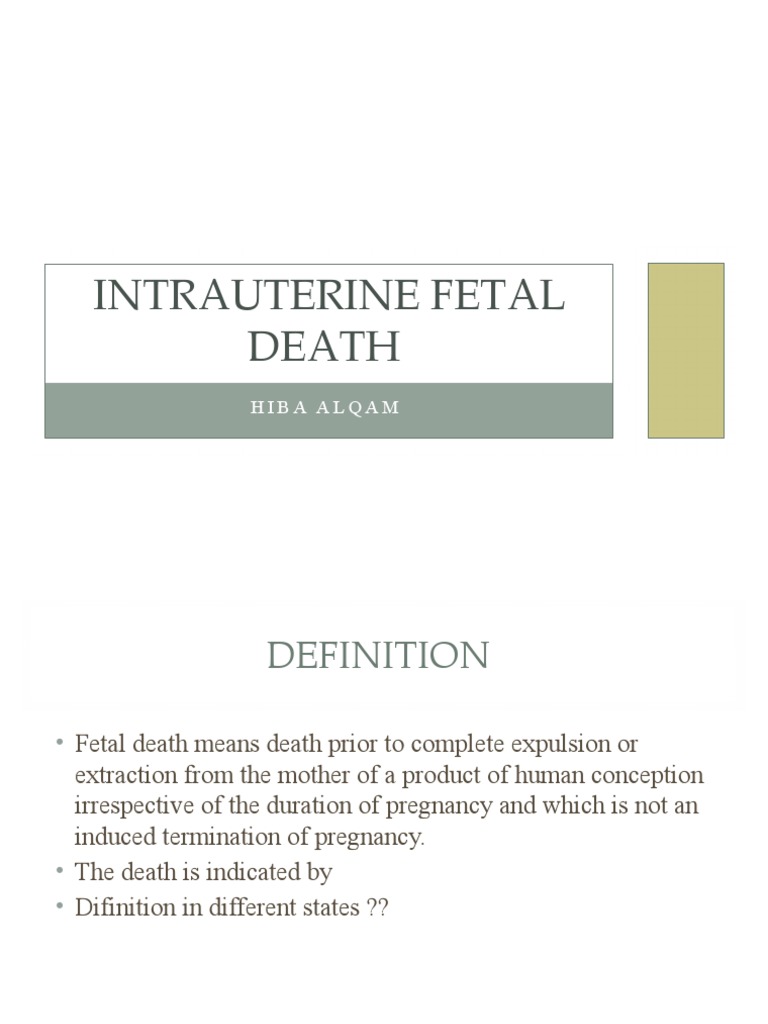 IUFD | PDF | Pregnancy | Fetus