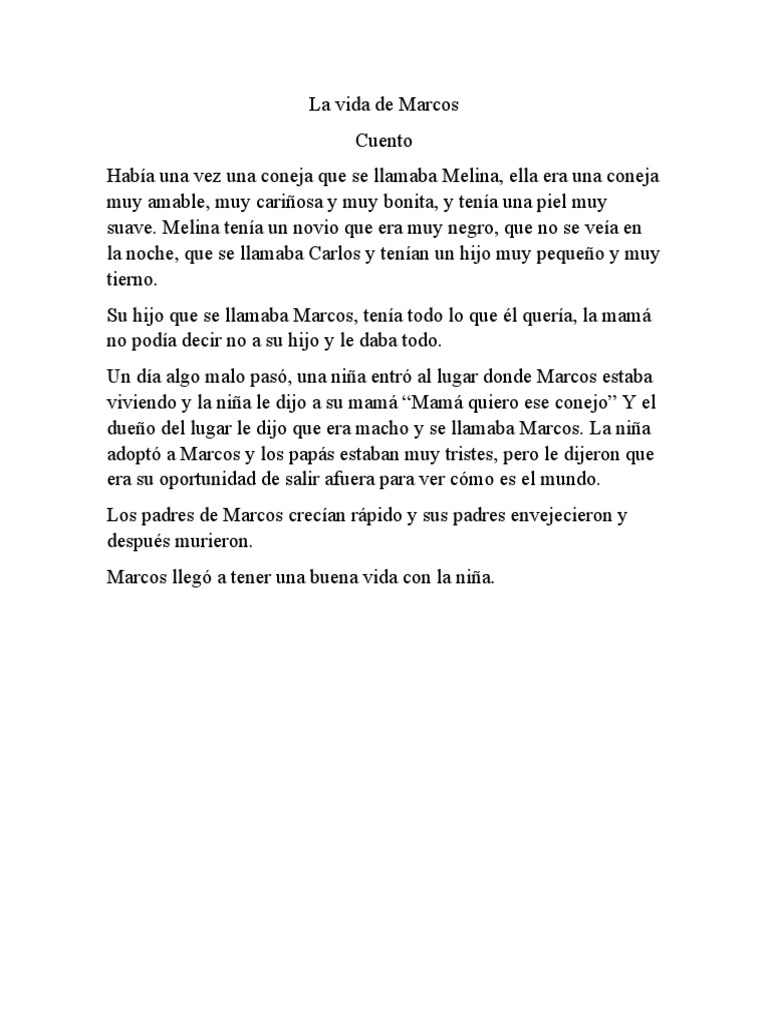 La Vida De Marcos Pdf Libros Para Adolescentes