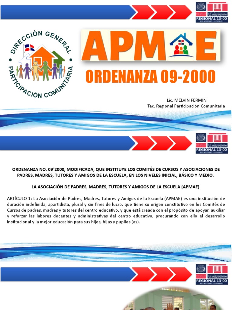 Funciones y Propósito de la APMAE | PDF | Institución