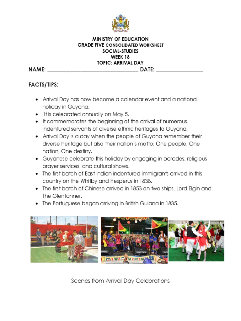 Grade 5 Social Studies Week 18 - 2022 - Consolidated Worksheet | PDF ...