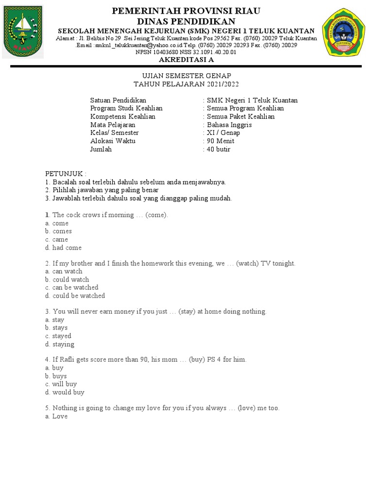 Soal Semseter Genap 2022 Kelas XI | PDF | Digestion | Gastrointestinal ...