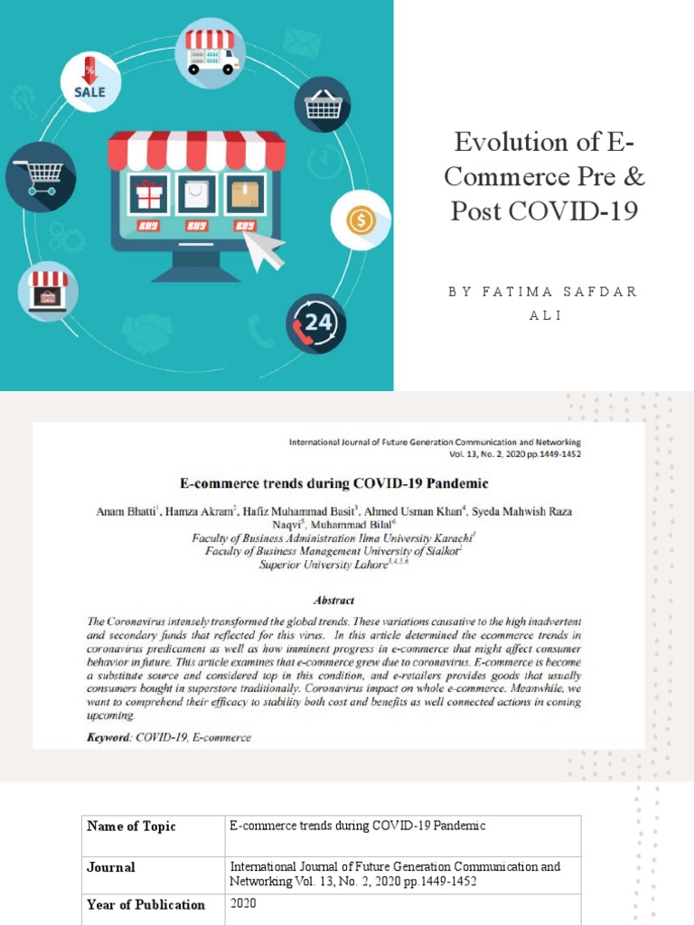Evolution of E-Commerce Pre & Post COVID-19 | PDF | E Commerce ...