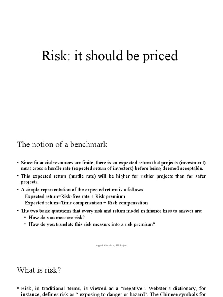Risk Return | PDF | Beta (Finance) | Capital Asset Pricing Model