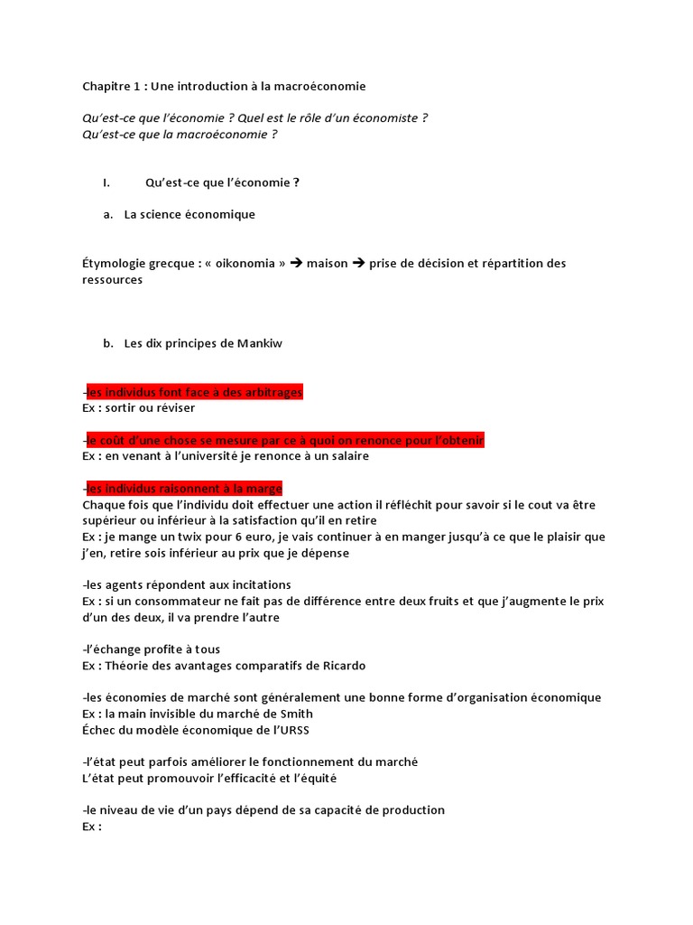 Introduction à la macroéconomie et PIB | PDF | Produit intérieur brut ...