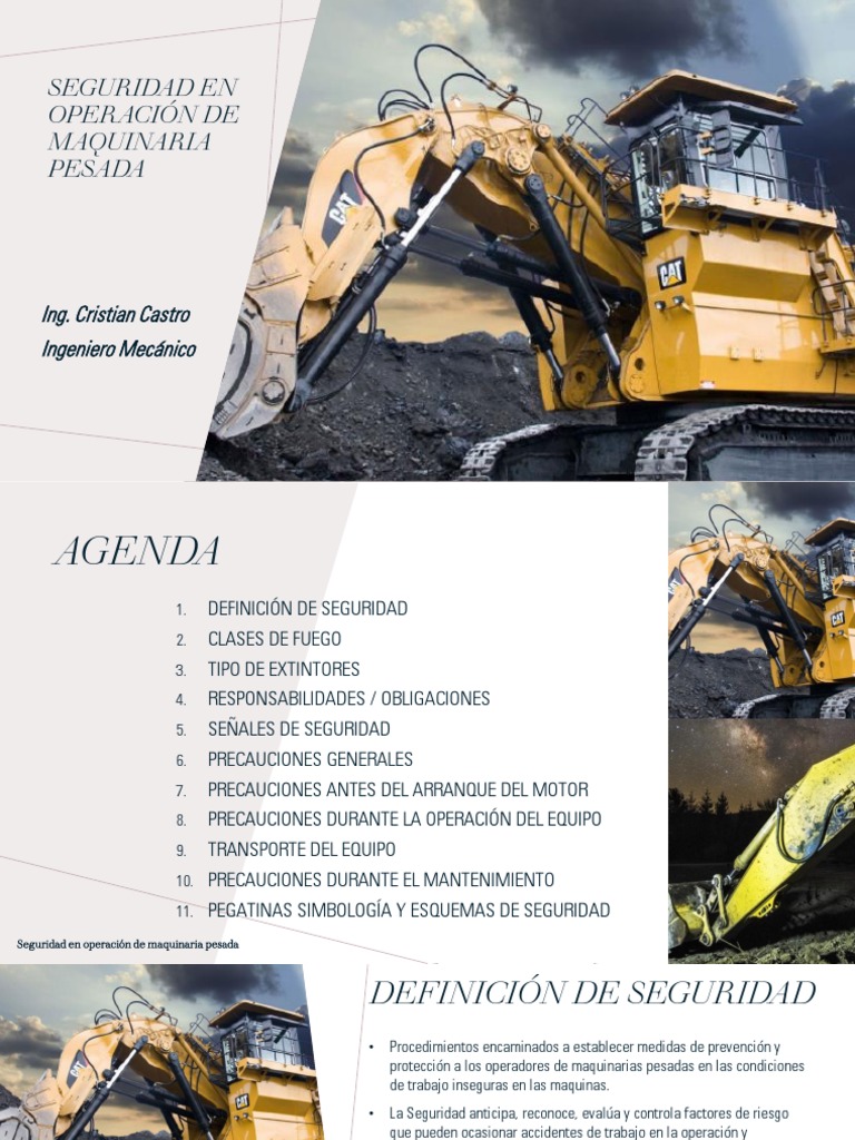 Seguridad en Operación de Maquinaria Pesada | PDF | Agua | Dióxido de carbono