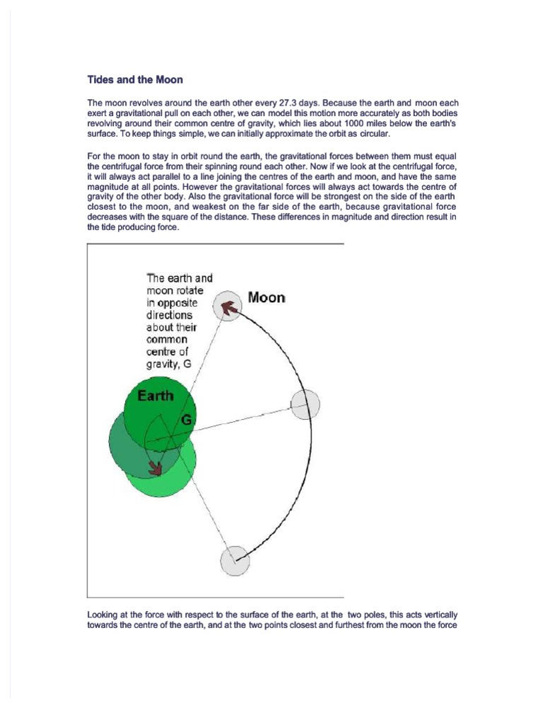 Tides and The Moon | PDF | Tide | Apsis