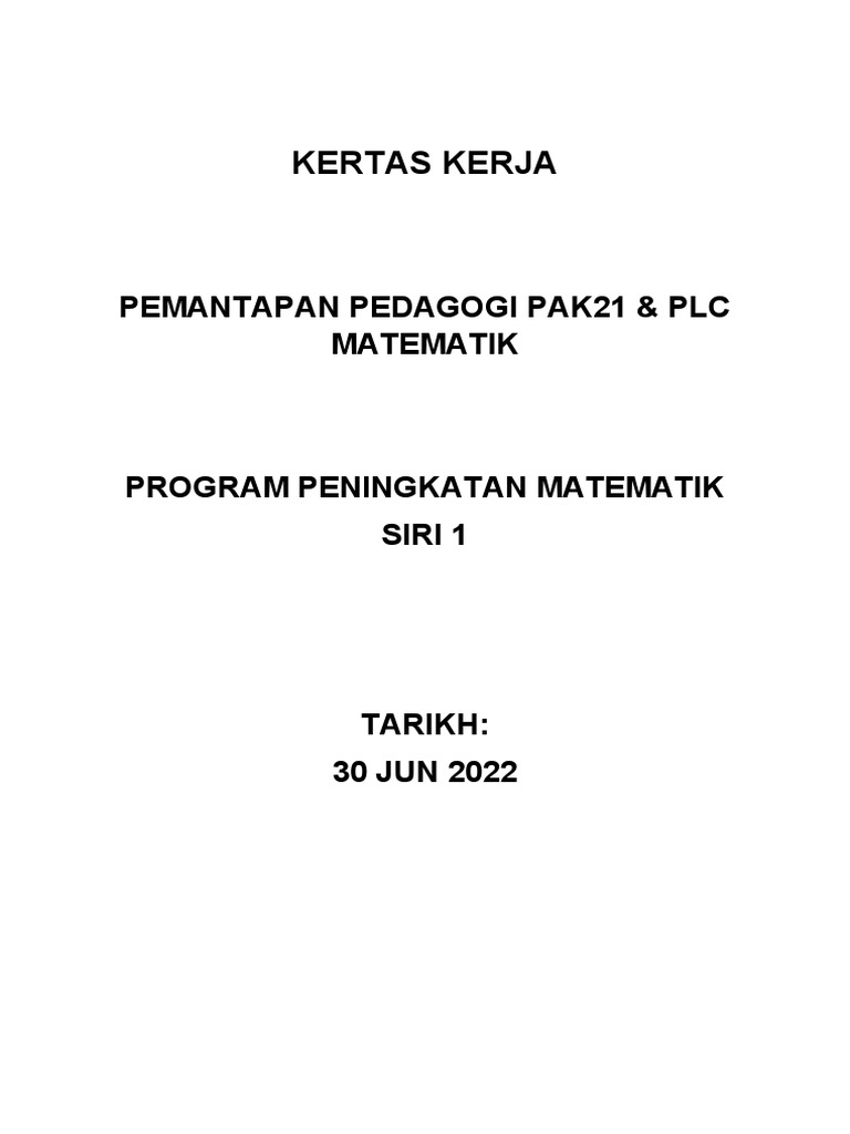 Pemantapan Pedagogi Guru Matematik | PDF