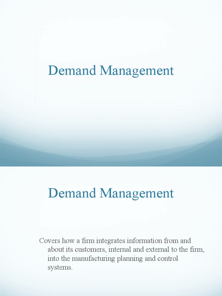 DM-PPT-Chapter-02-Demand Management | PDF | Forecasting | Inventory