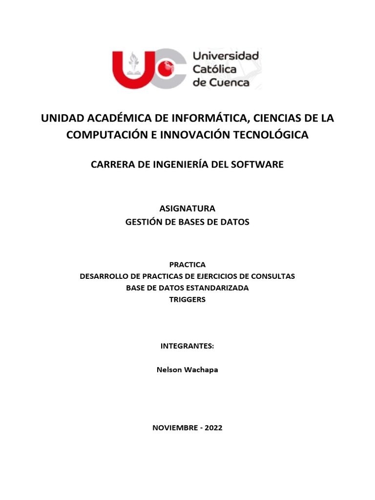 Consultas BD y TRIGGERS automatizan datos | PDF | SQL | Recuperación de información