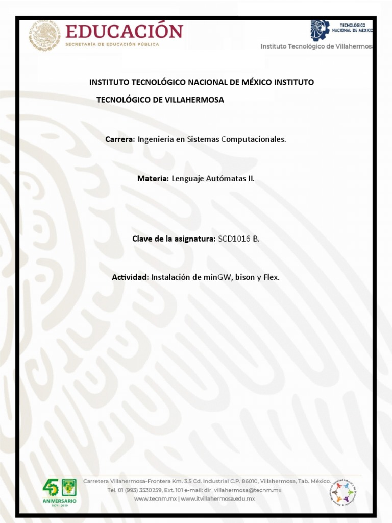 Instalación de minGW Bison y Flex | PDF | Informática