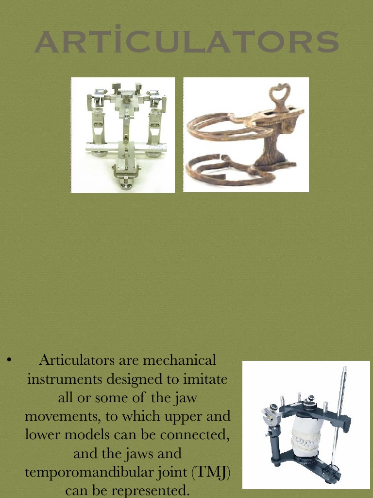 Ingilizce Articulators | PDF | Dentures | Dentistry Branches