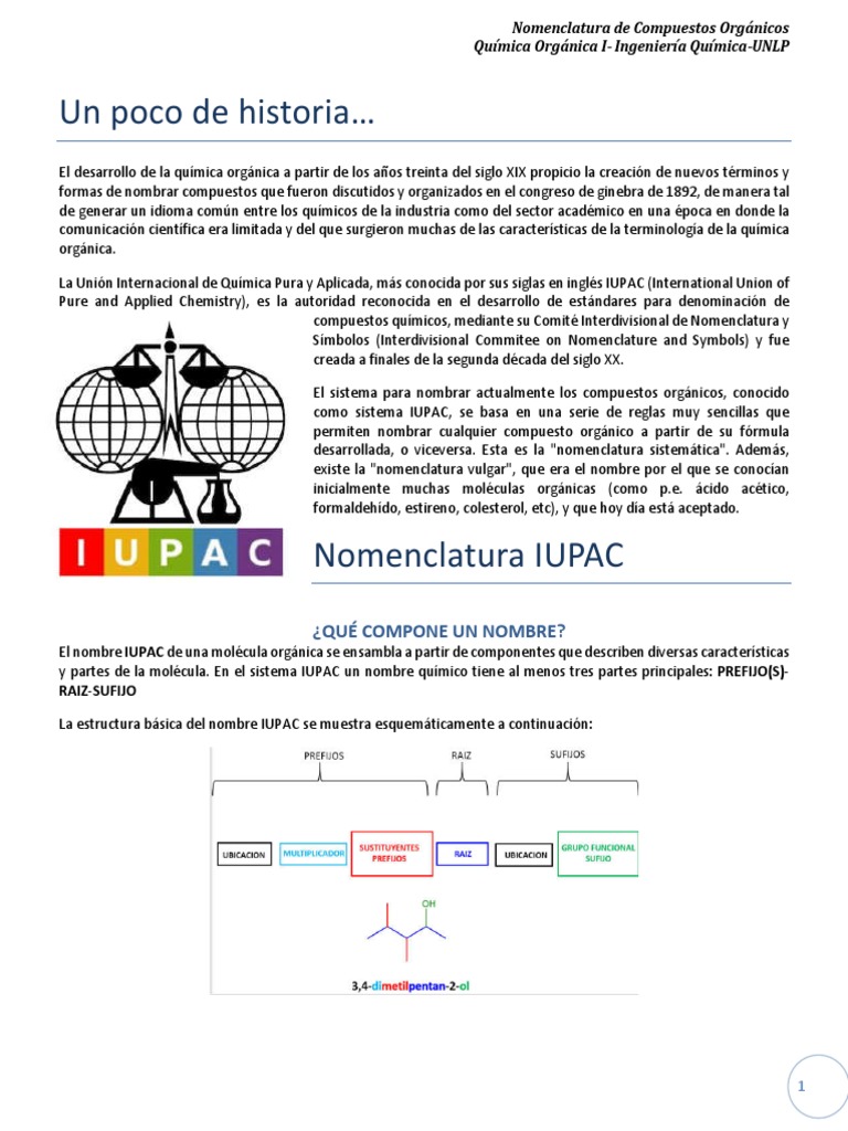 REGLAS DE IUPAC de Los Compuestos | Descargar gratis PDF | Unión ...