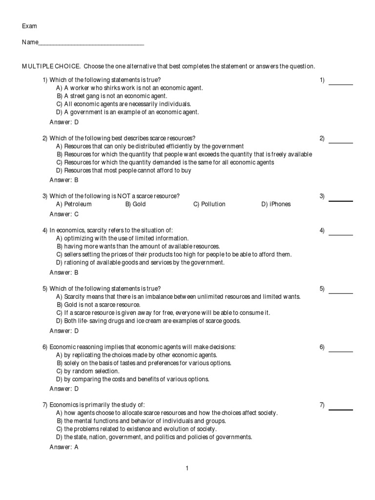 MULTIPLE CHOICE. Choose The One Alternative That Best Completes The ...