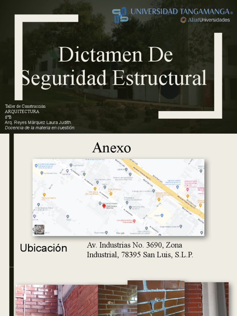 Dictamen de Seguridad Estructural | PDF