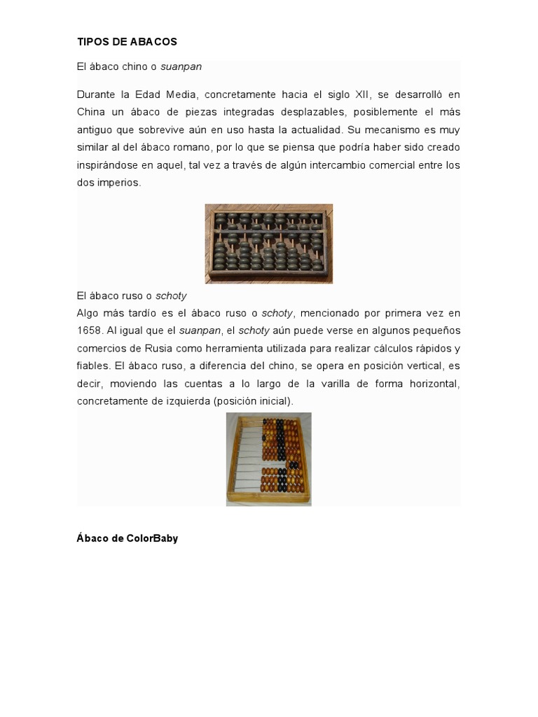 Tipos de Abacos | PDF