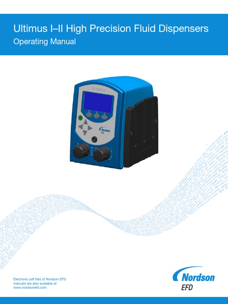 Nordson EFD Ultimus I II Operating Manual | PDF | Chlorine | Switch