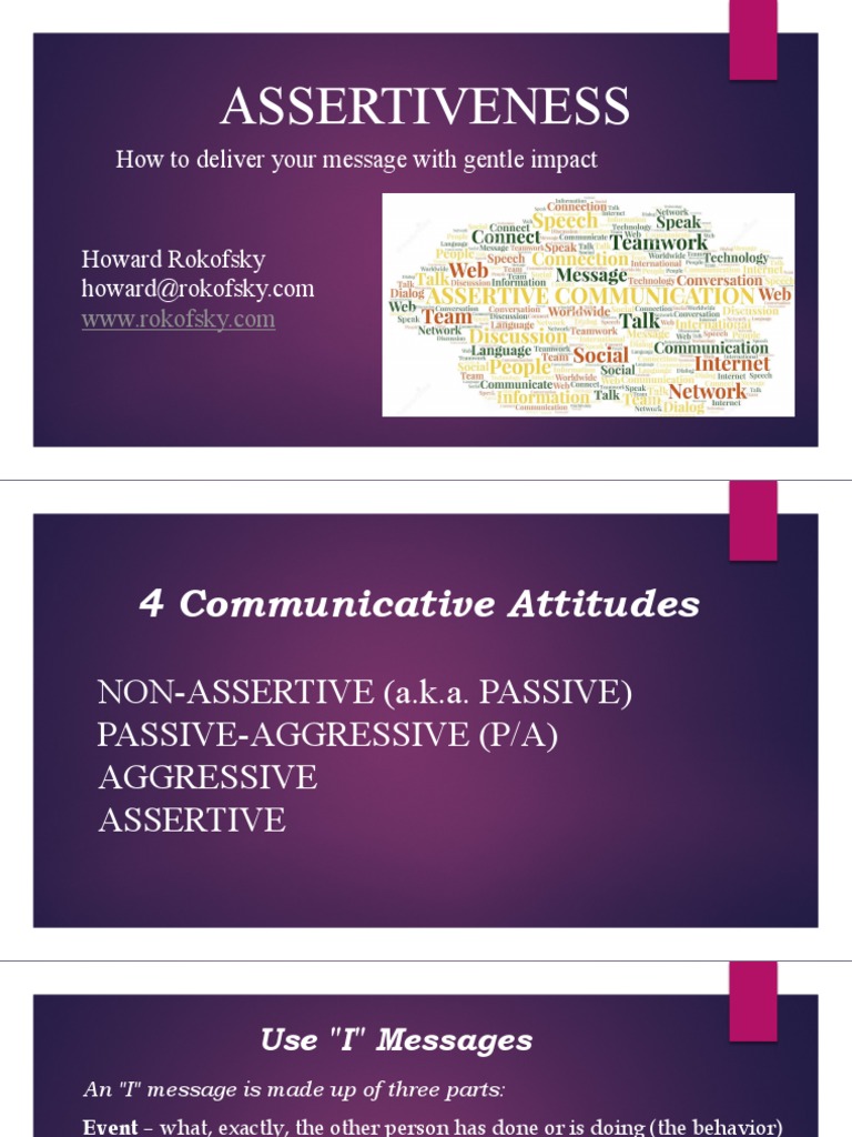 Gentle Assertiveness Techniques | PDF | Psychological Concepts | Psychology