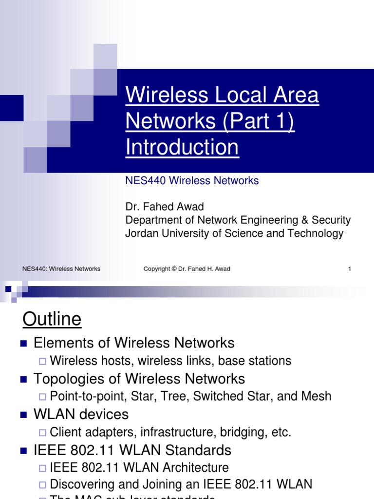 Chapter 4 - Wireless LANs Part 1 | PDF | Wireless Lan | Computer Network