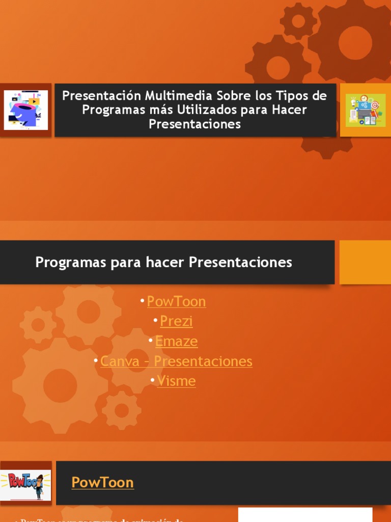 Presentación Multimedia Sobre Los Tipos de Programas Más Utilizados ...