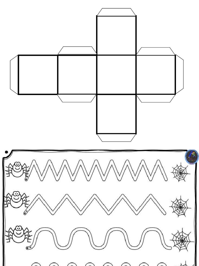 Material - Dado en Blanco y Actividades de Patrones de Trazos. | PDF