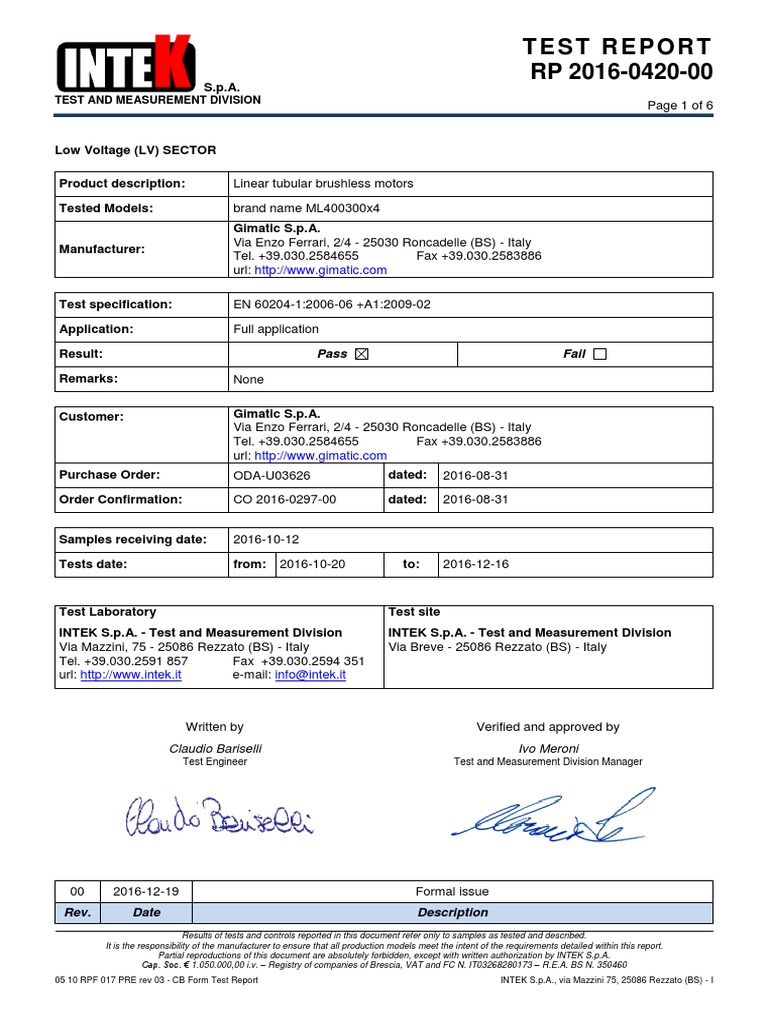 Brushless Motor Test Report | PDF | Ac Power Plugs And Sockets ...
