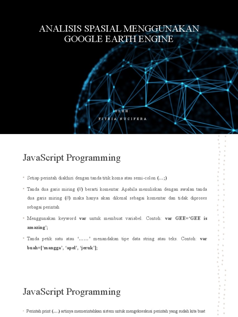Analisis Spasial Menggunakan Google Earth Engine | PDF