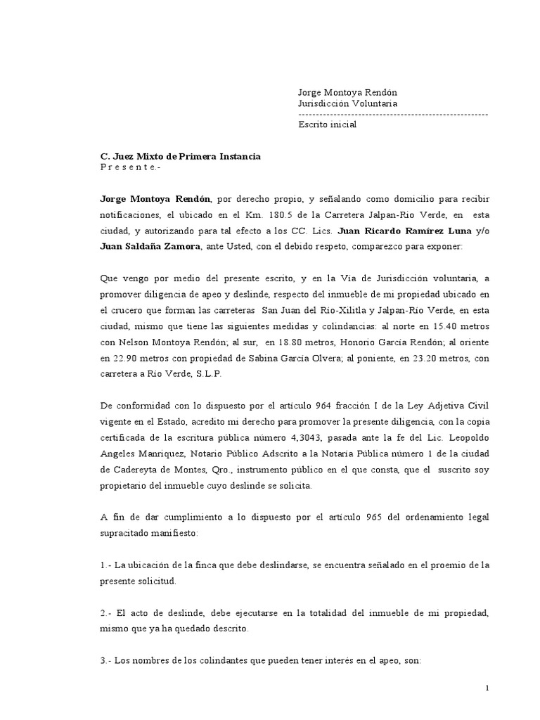 Apeo y Deslinde | PDF | Ley común | Justicia