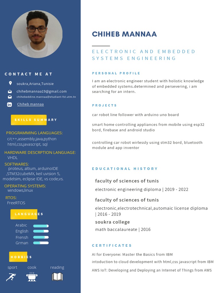 Chiheb Mannaa Electronic And Embedded Systems Engineering Pdf Computing Computer Programming
