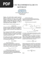 Modelo de Un Motor DC | PDF | Ecuaciones | Corriente eléctrica