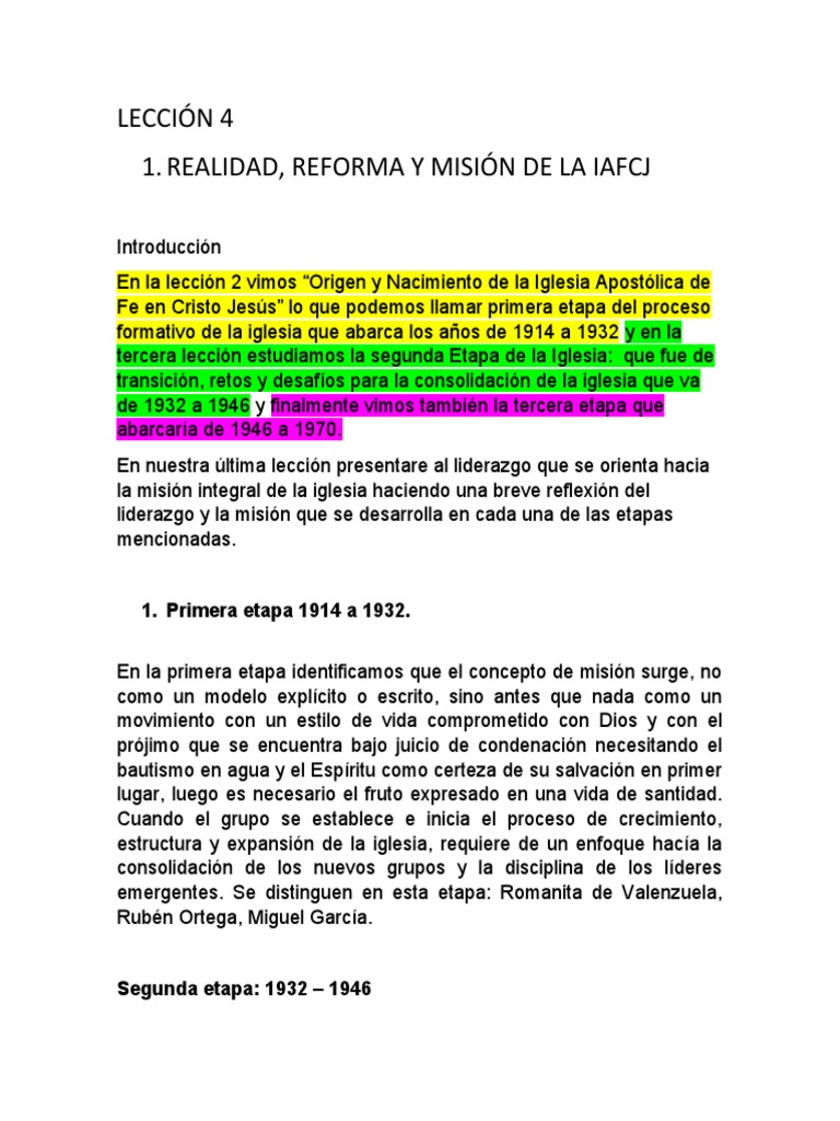 Lección 4 REALIDAD reforma y misión de la iafcj (Autoguardado ...