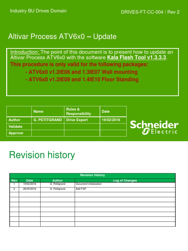 DRIVES-FT-CC-004 - Altivar Process ATV6x0 Update - 250116 - Rev 2 | PDF ...