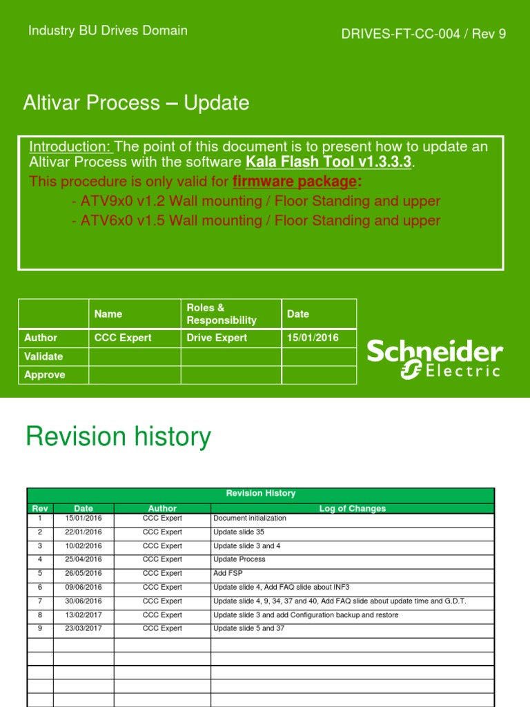 DRIVES-FT-CC-004 - Altivar Process Update - 160115 - Rev 9 | PDF ...