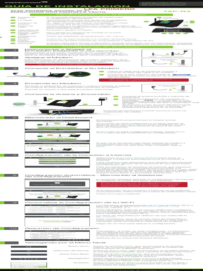 TAP-R3 SetupGuide Spanish | PDF | Wifi | Enrutador (Computación)