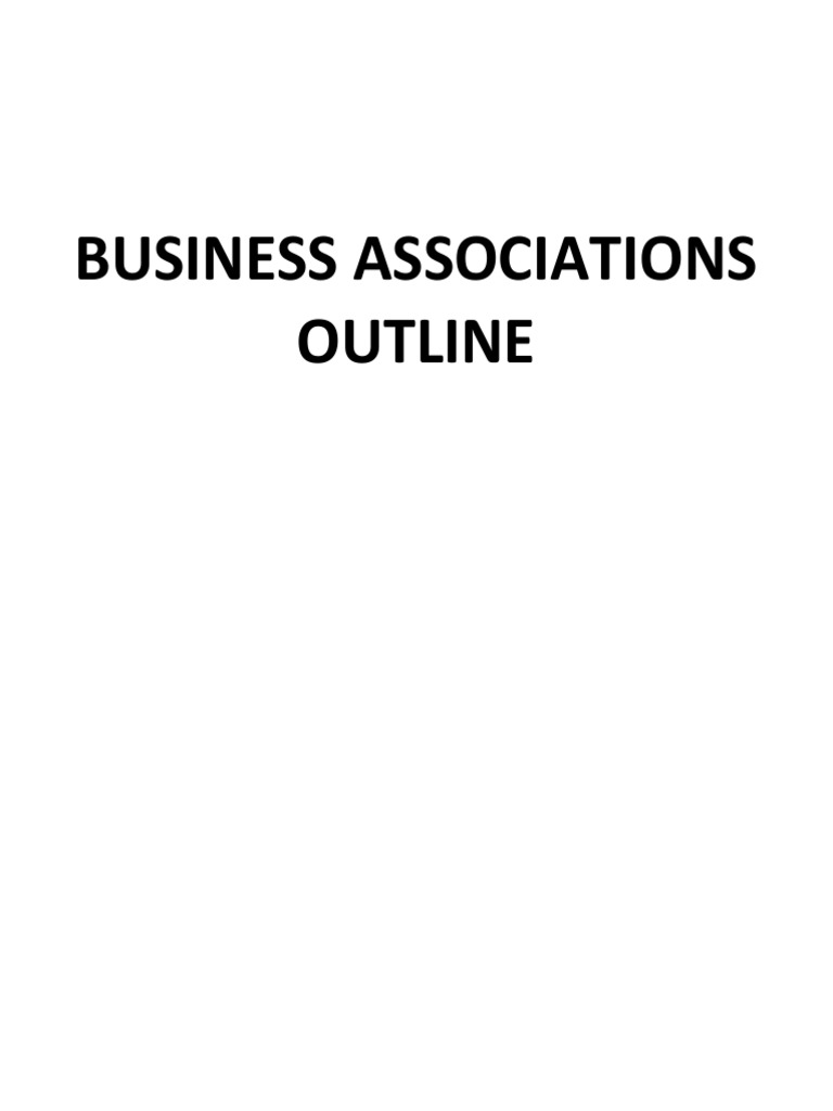 BA Outline | Download Free PDF | Law Of Agency | Legal Liability