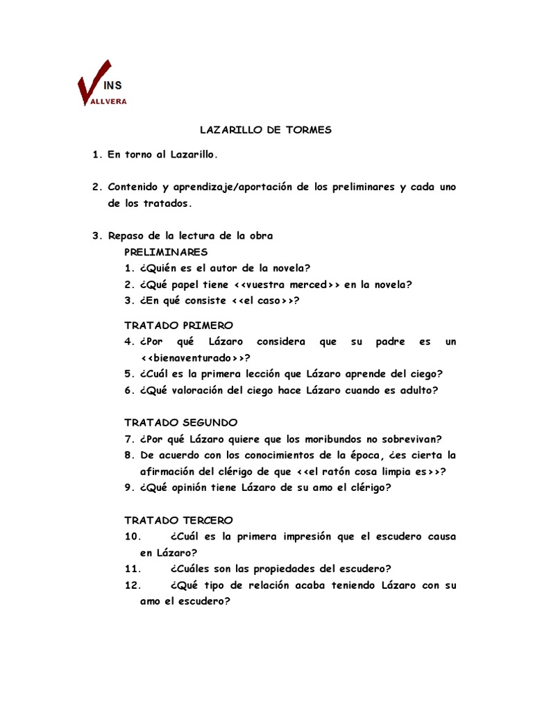 Lazarillo de Tormes | PDF