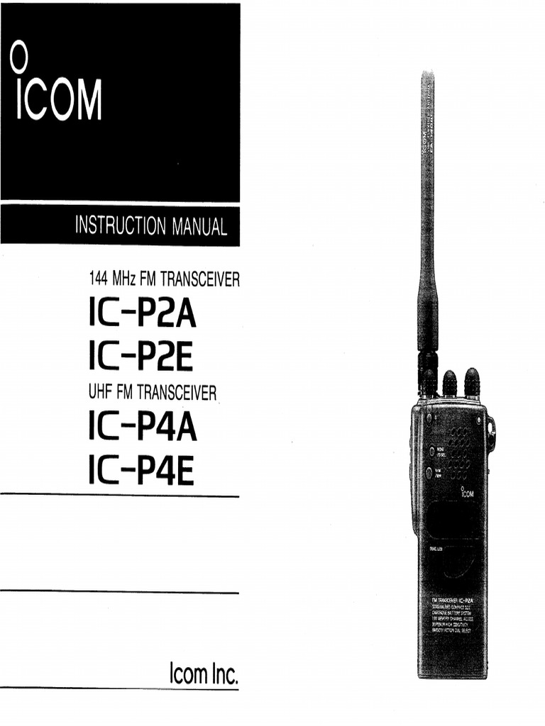 Icom IC P2E User ID7502 | PDF